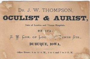 J. W. THOMPSON - Encyclopedia Dubuque