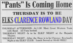 ROWLAND, Clarence "Pants" - Encyclopedia Dubuque