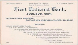 FIRST NATIONAL BANK OF DUBUQUE - Encyclopedia Dubuque