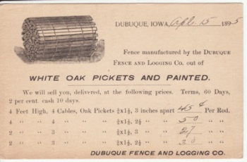 DUBUQUE FENCE AND LOGGING COMPANY - Encyclopedia Dubuque