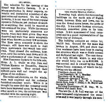 GRAND OPERA HOUSE - Encyclopedia Dubuque